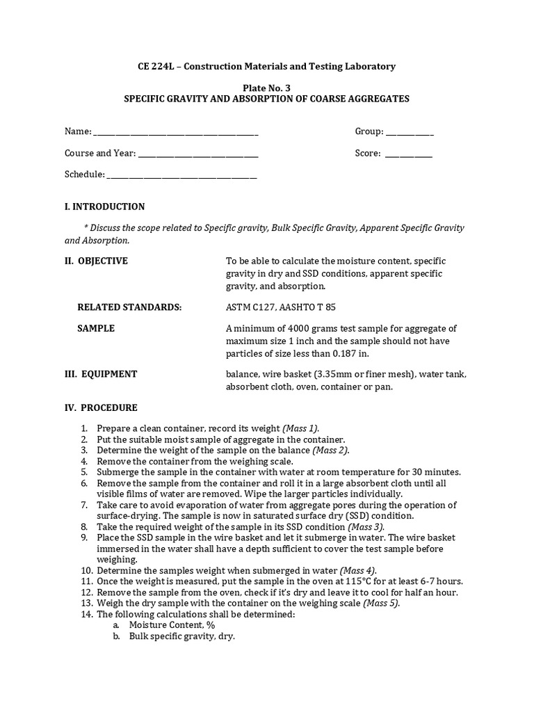 CE224L CMT Lab 3 | PDF | Applied And Interdisciplinary Physics | Physical Sciences