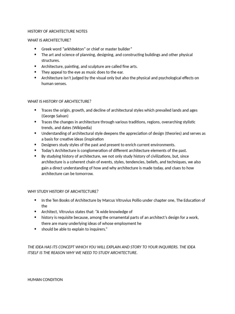 History of Architecture Notes | PDF | Common Era | Anno Domini