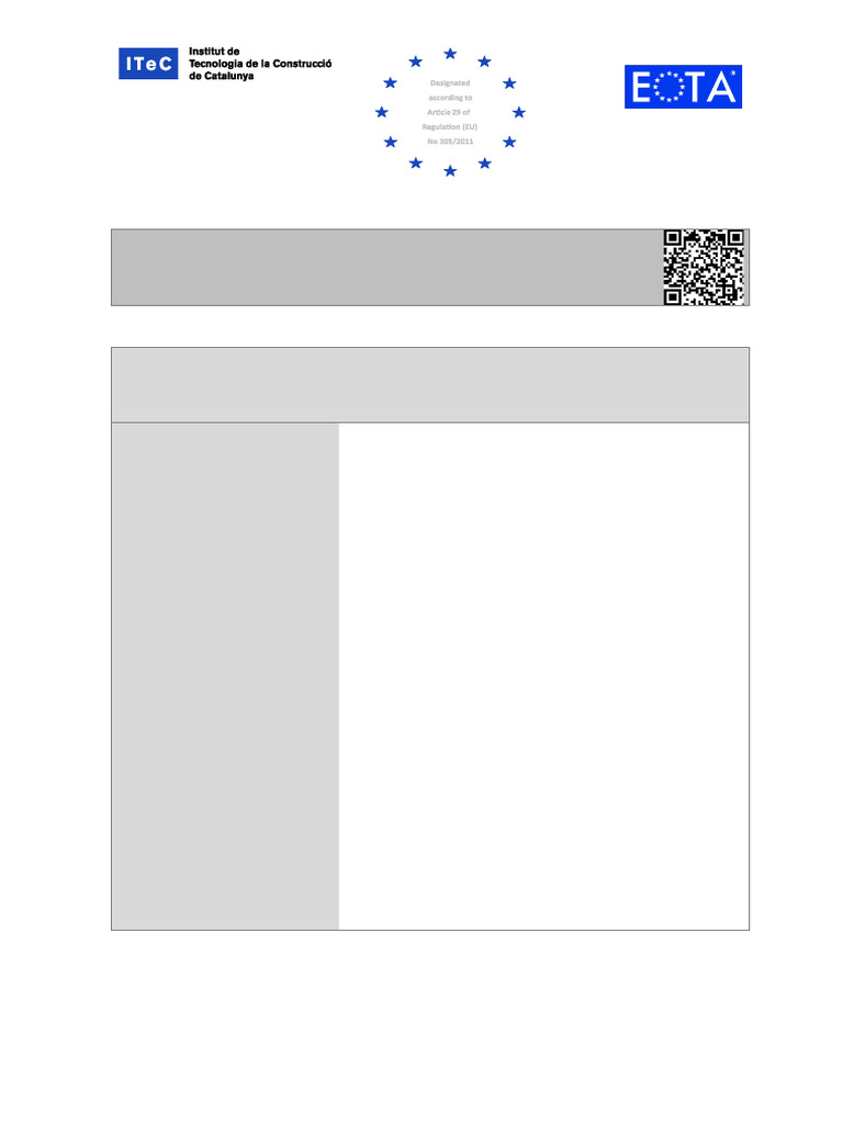 FTS 501A Kit Technical Assessment ETA 20/0805 | PDF | Strength Of ...