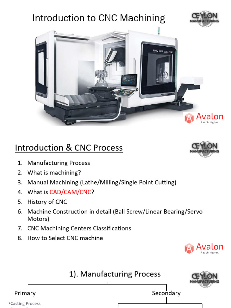 Lecture 01 (CNC Inro & Classification) | PDF | Numerical Control | Machining