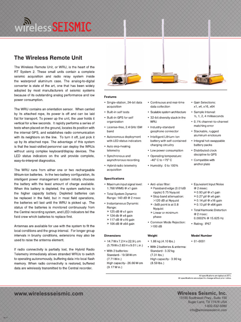 WRU - Wireless Remote Unit | PDF