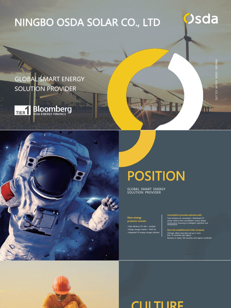 Company Profile-Ningbo Osda BNEF Tier 1 | PDF | Photovoltaics | Solar Panel