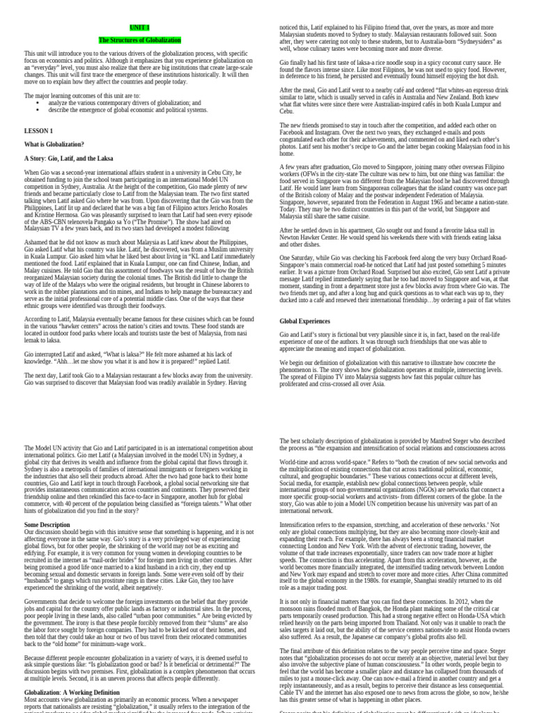 The Structures of Globalization | PDF | Globalization | Malaysia