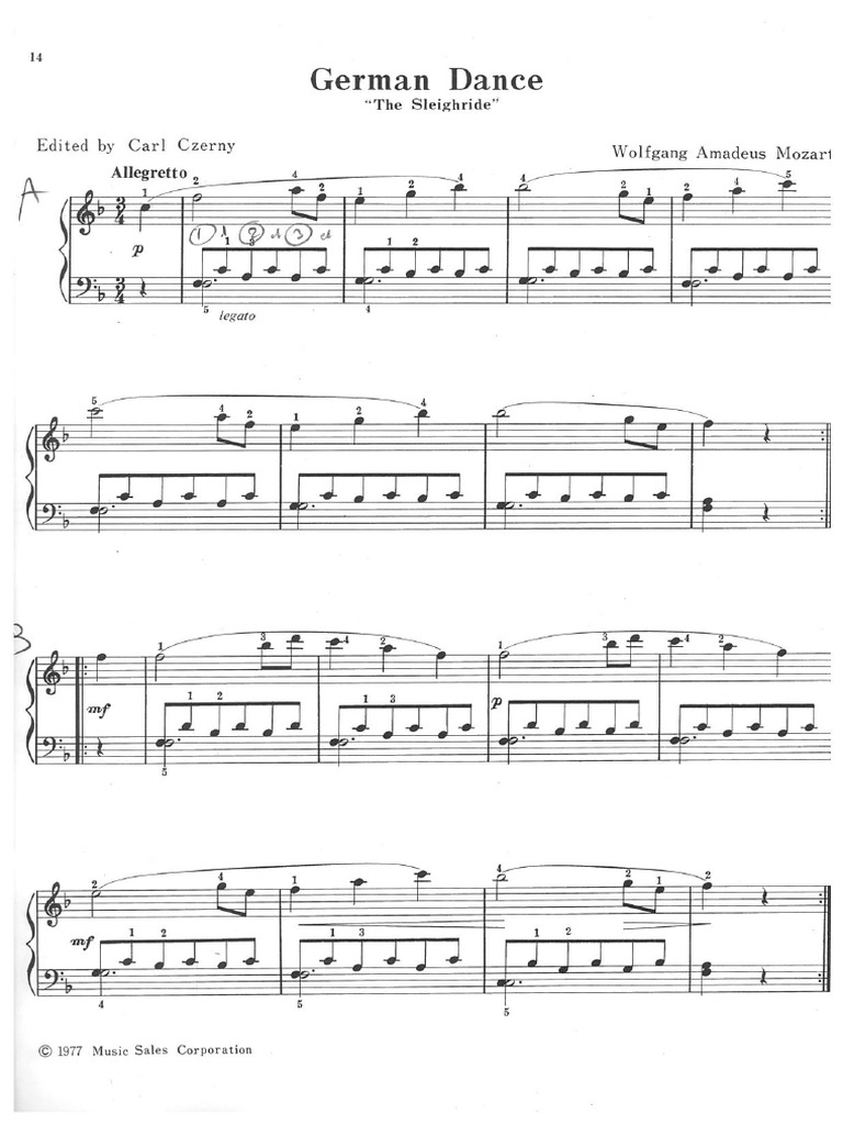 German Dance Mozart | PDF