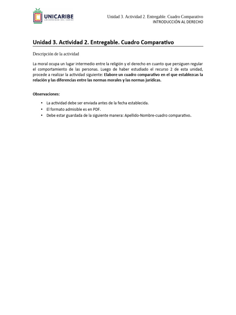 Unidad 3. Actividad 2. Entregable. Cuadro Comparativo | PDF | Crecimiento personal y profesional