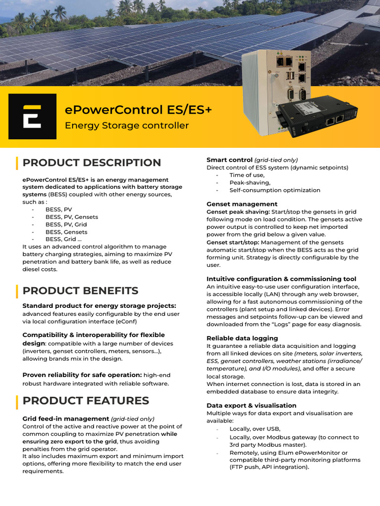 ePowerControl ES Datasheet-V.2023-1 | PDF | Usb | Computer Science
