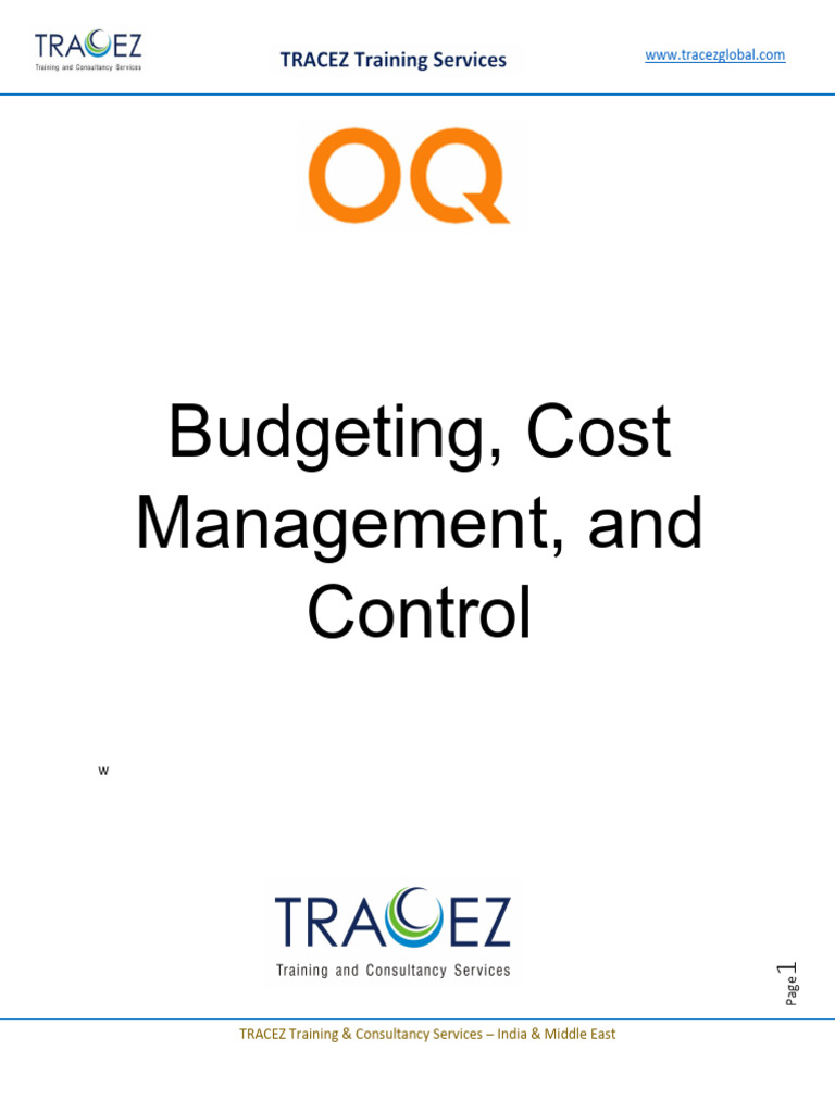 Handout - Budgeting and Cost Management | PDF | Cost Of Goods Sold | Goal