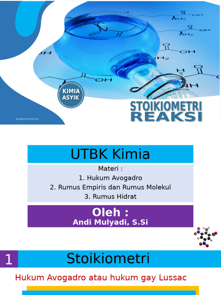 UTBK Kimia: Hukum Avogadro & Rumus | PDF