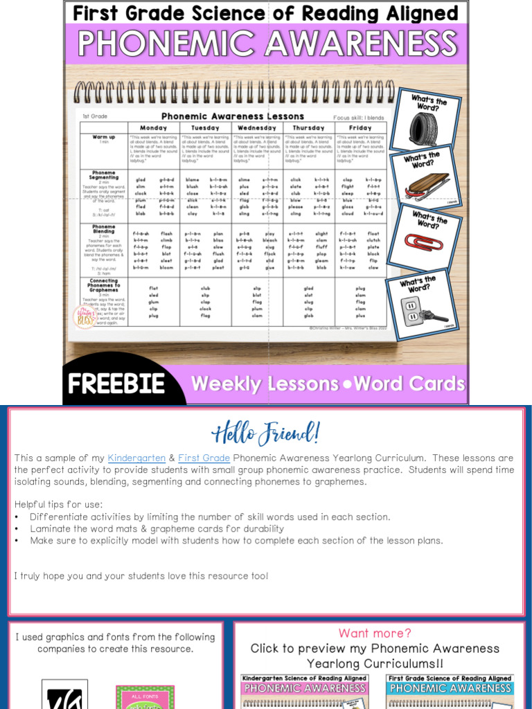 Freebie PA Lesson Plans | PDF