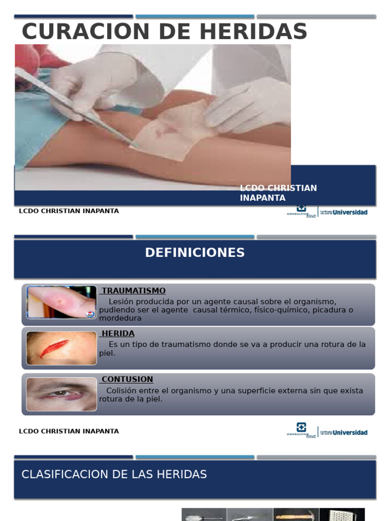 Curacion de Heridas | PDF | Herida | Cicatrización de la herida
