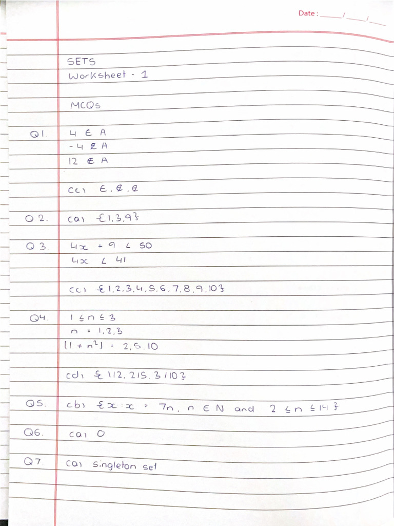 Worksheet1 Math | PDF Worksheet1 Math | PDF