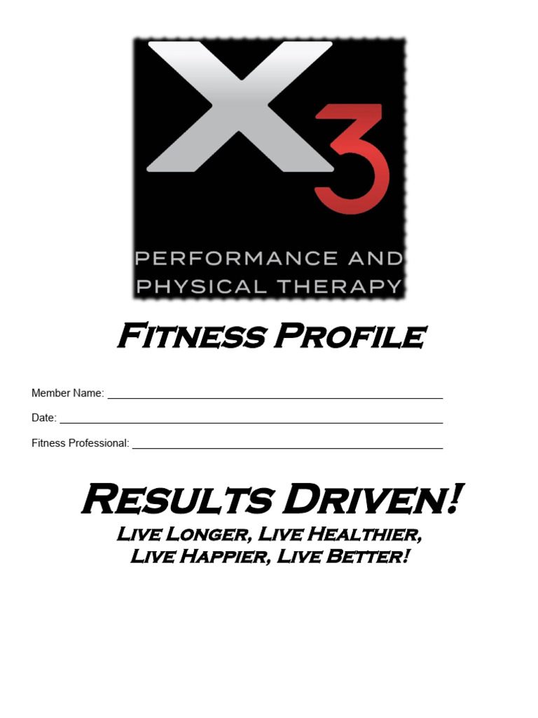 Fitness Orientation Assessment Packet-X3 | PDF | Physical Fitness ...