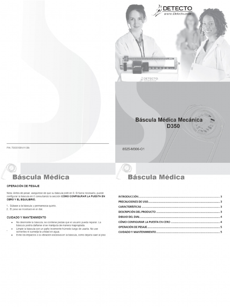 Manual Bascula Detecto D350 | PDF