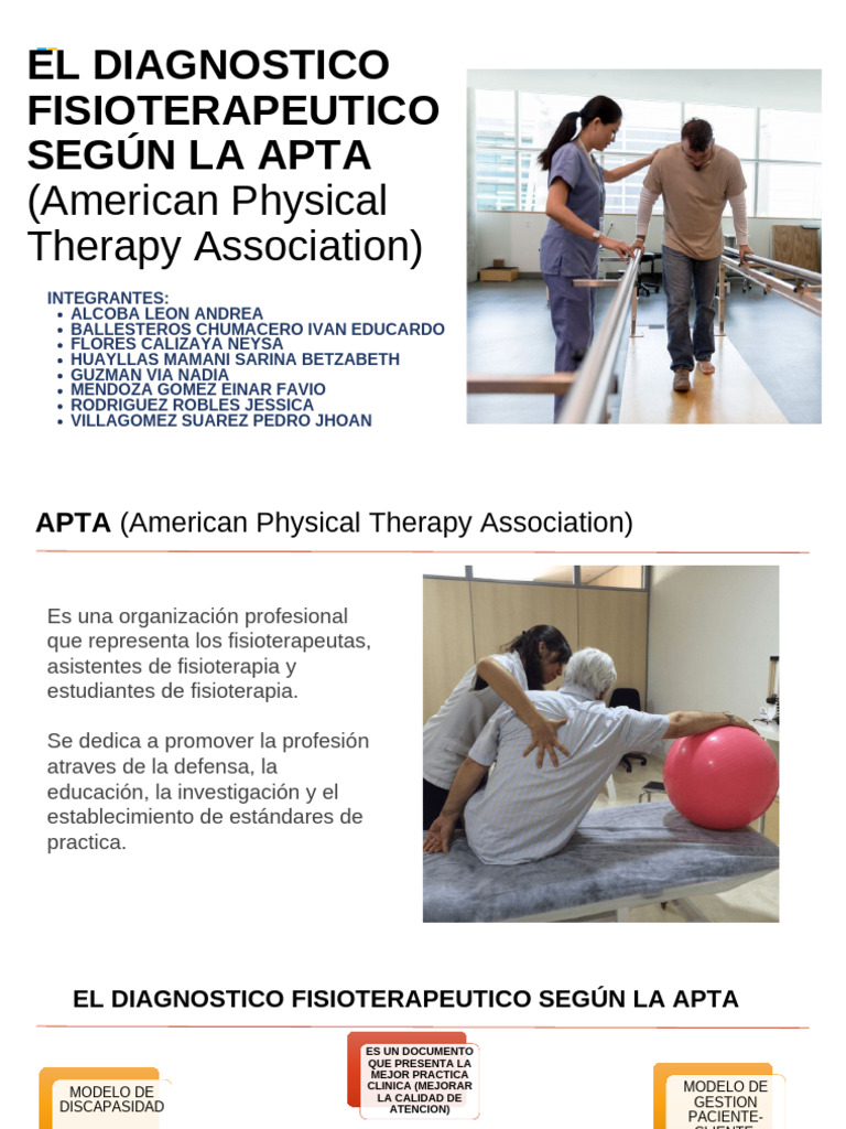 Diagnóstico Fisioterapéutico APTA | PDF | Terapia física | Diagnostico medico
