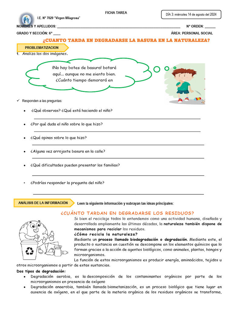 Degradación de Residuos Sólidos | PDF | Residuos | Biodegradación