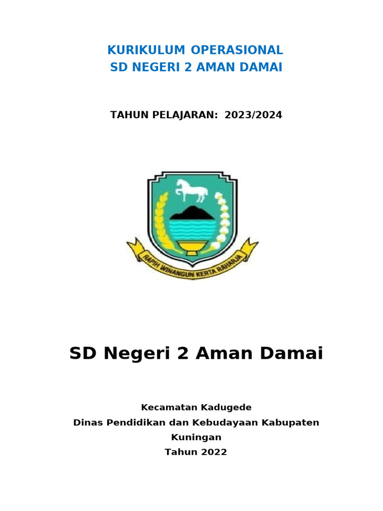 Contoh KOSP SDN 2 Aman Damai | PDF