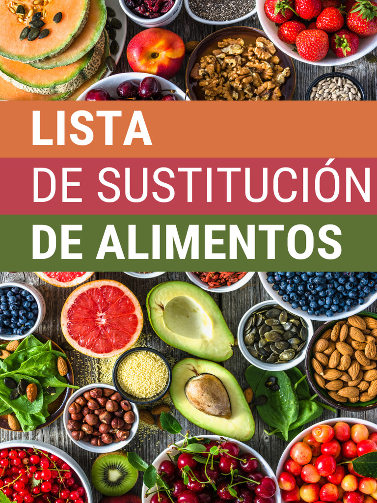 SPN Food Substitution List 2023 | PDF | Queso | Vegetales