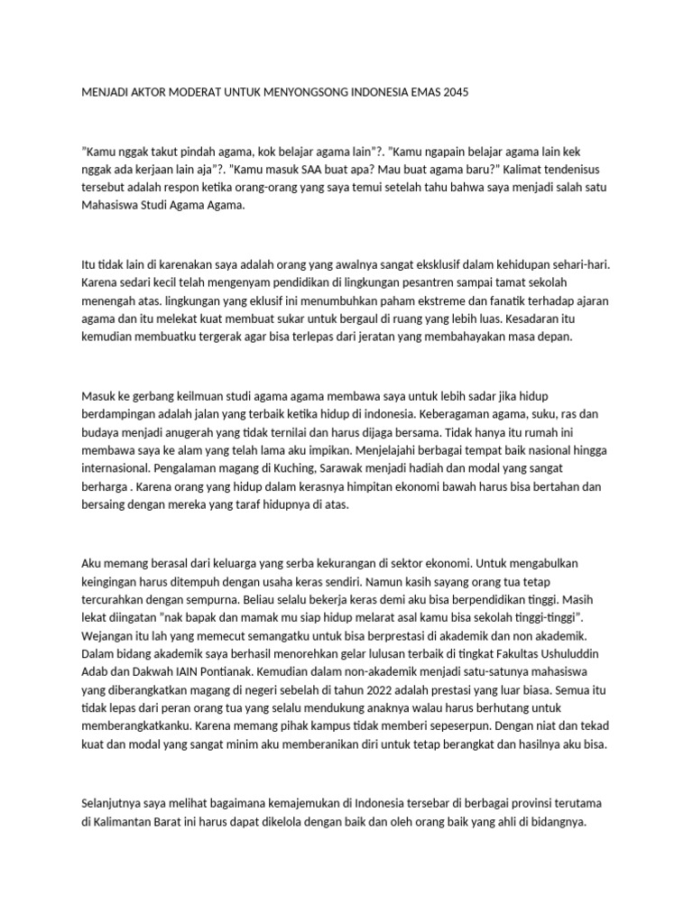 MENJADI AKTOR M-WPS Office | PDF