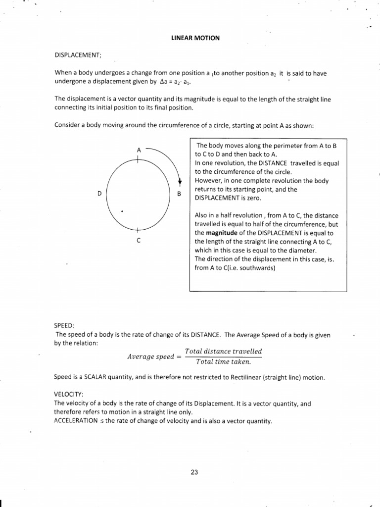 Linear and Projectile Motion | PDF | Self-Improvement | Science ...