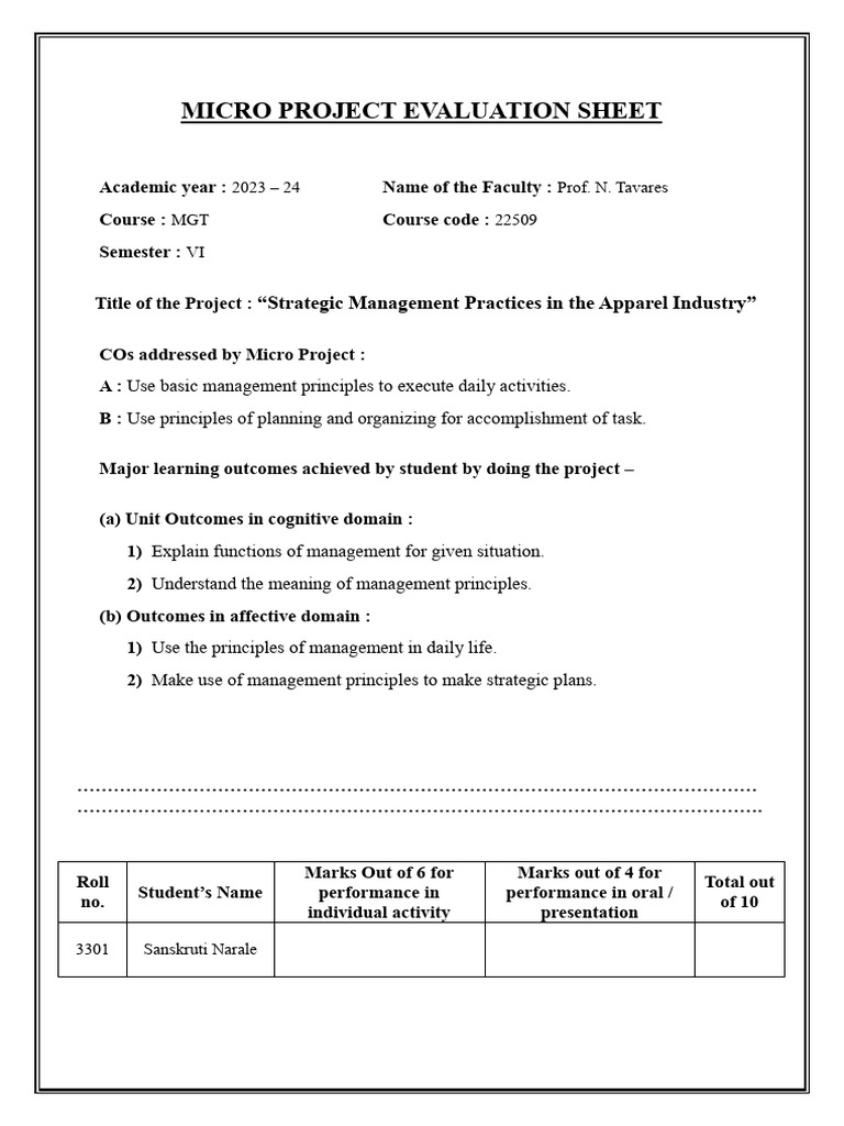 MGT Evaluation | PDF