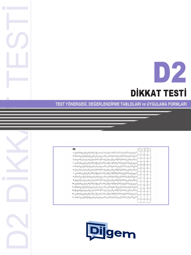 D2 Dikkat Testi | PDF