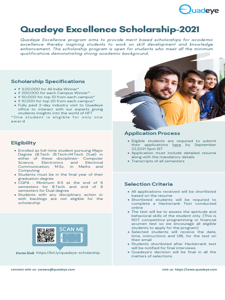 Quadeye Excellence Scholarship 2021 | PDF | Résumé