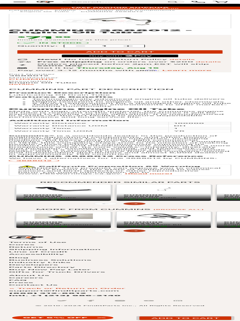 By CUMMINS - Engine Oil Tube | PDF | Motor Oil | Engines