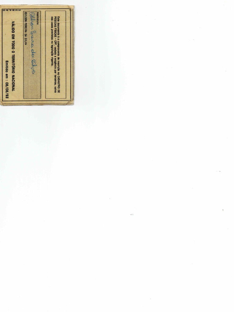 CPF Verso Edilson | PDF