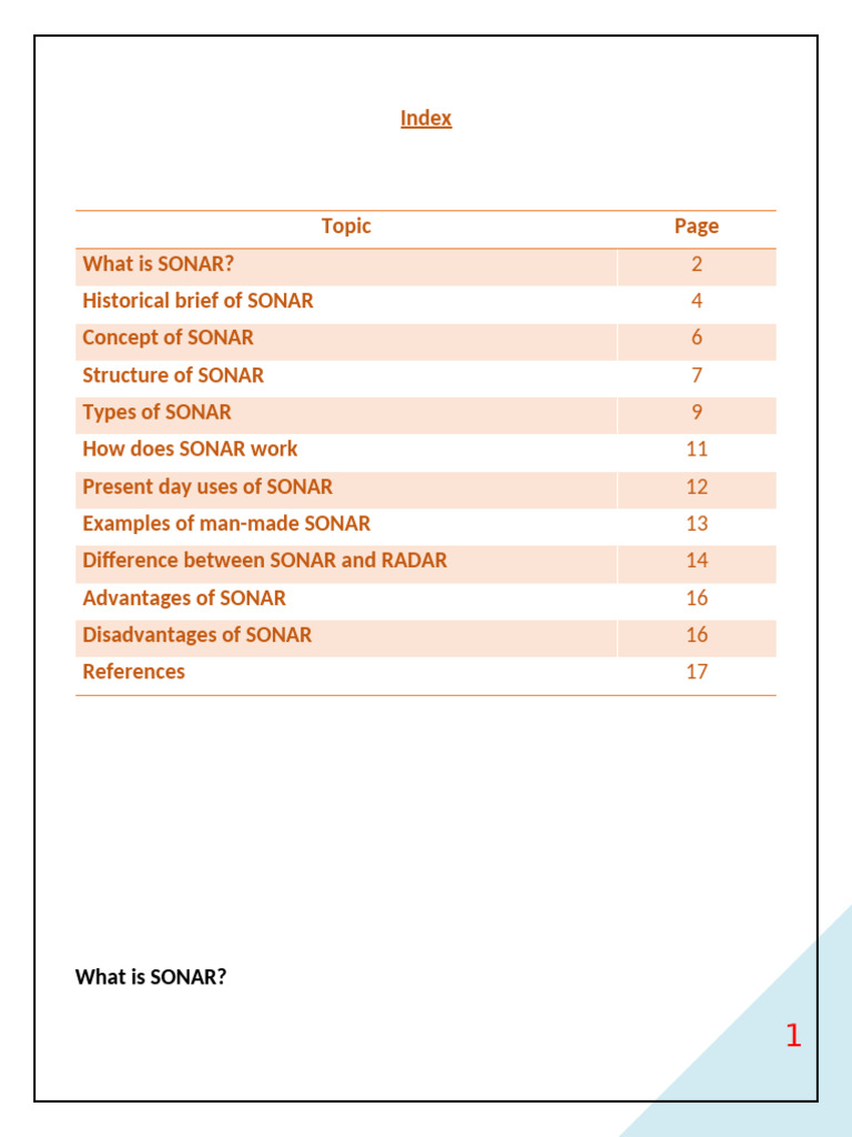 sonarfinal | PDF | Sonar | Radar