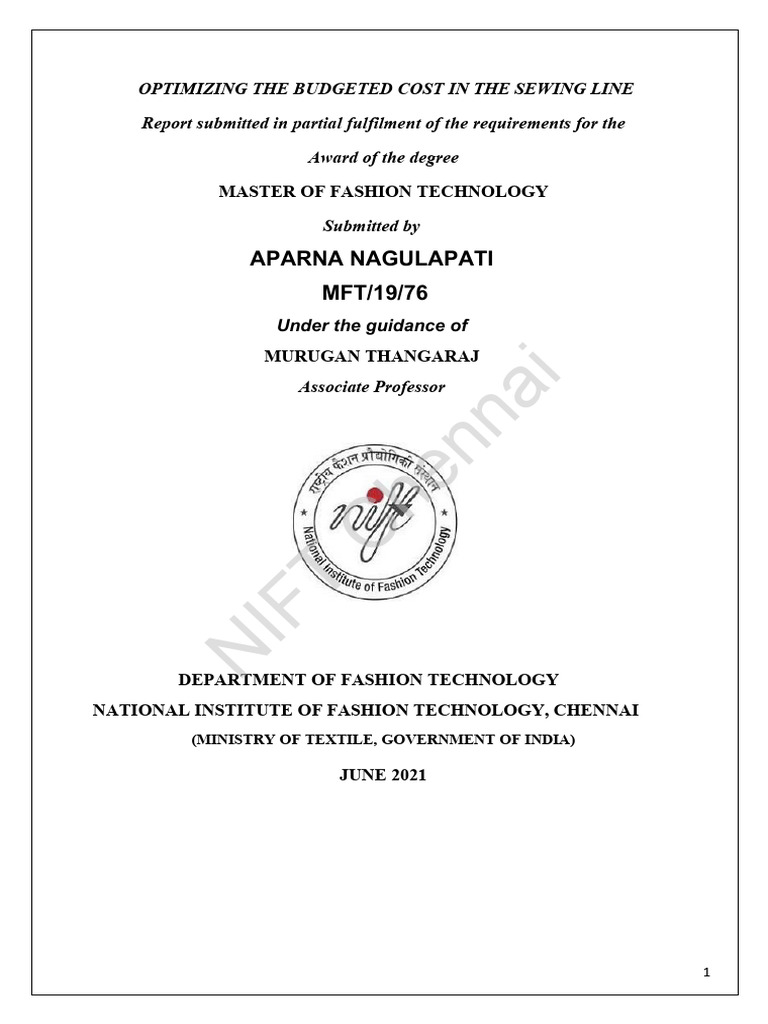 Aparna | PDF | Seam (Sewing) | Clothing