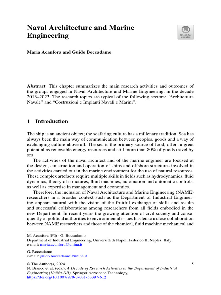 Trends in Naval Architecture Research | PDF | Ships | Noise