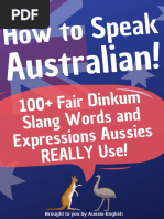 Aussie Slang Words & Phrases List | PDF
