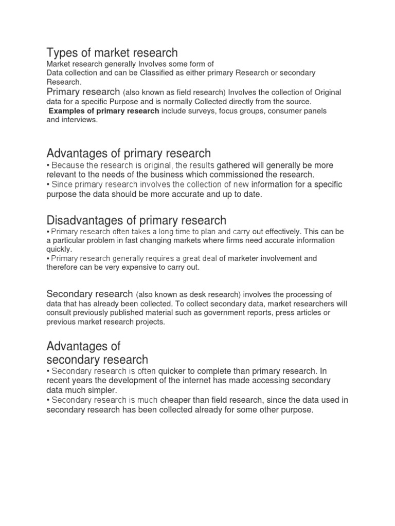 Types of Market Research | Download Free PDF | Research Design ...