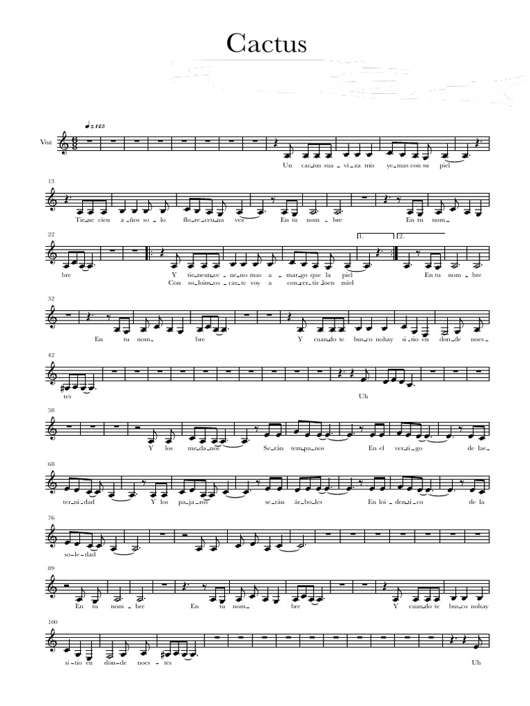 Cactus: Poema de Amor y Soledad | PDF