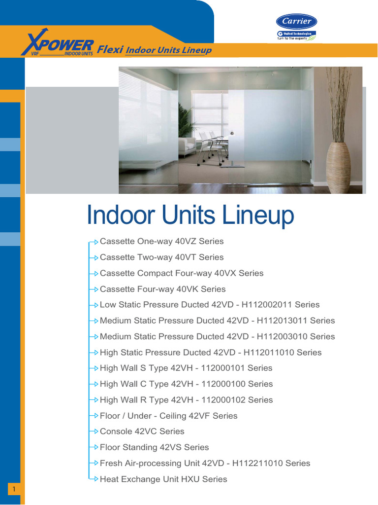 VRF Indoor Units Lineup Guide | PDF | Air Conditioning | Pipe (Fluid ...