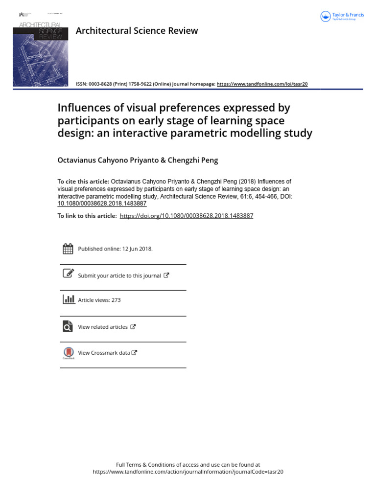 Influences Of Visual Preferences Expressed By Participants On Early Stage Of Learning Space