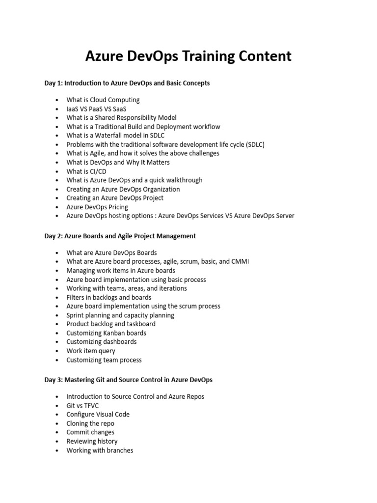 Azure DevOps Training Content | PDF | Software Development Process | Agile Software Development