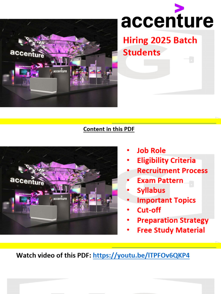 Accenture Exam Pattern & Syllabus | PDF | Spreadsheet | Cloud Computing