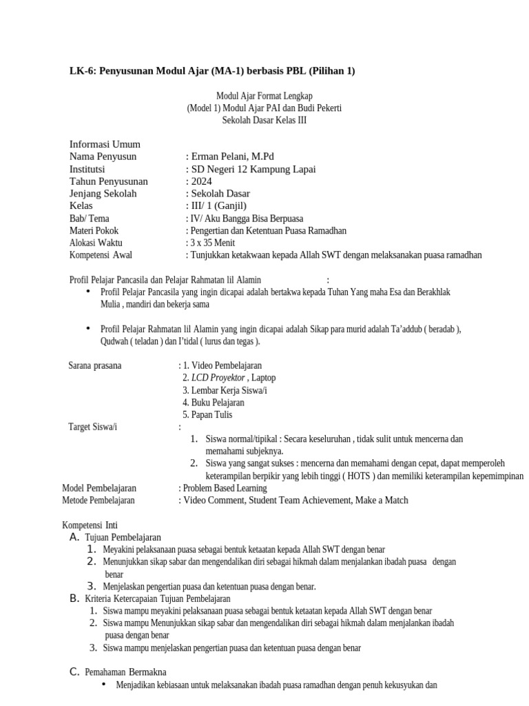 Tugas LK 6 Erman Pelani | PDF