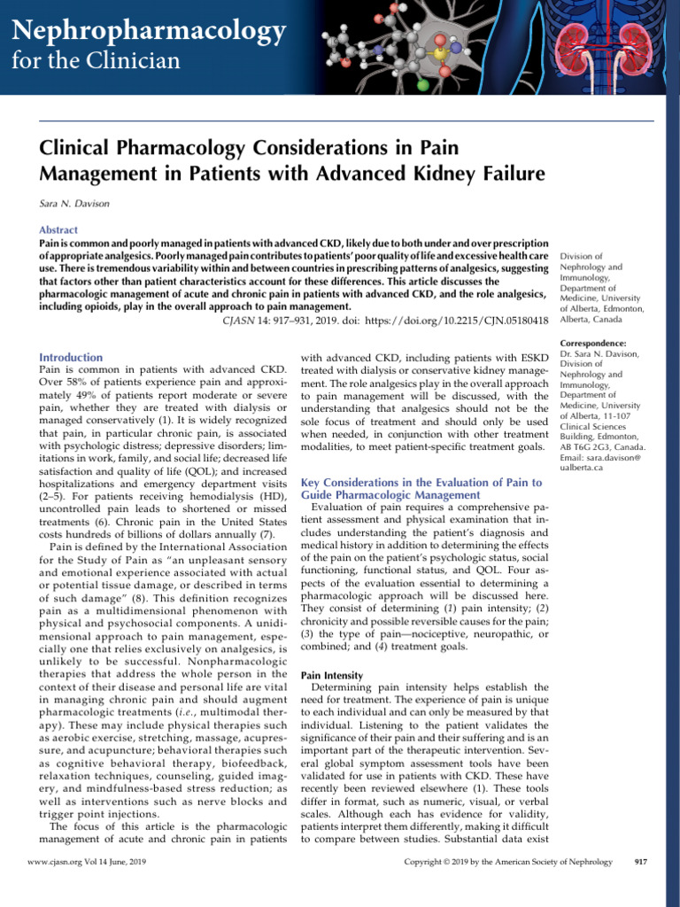 clinical_pharmacology_considerations_in_pain.24 | PDF | Pain | Pain ...