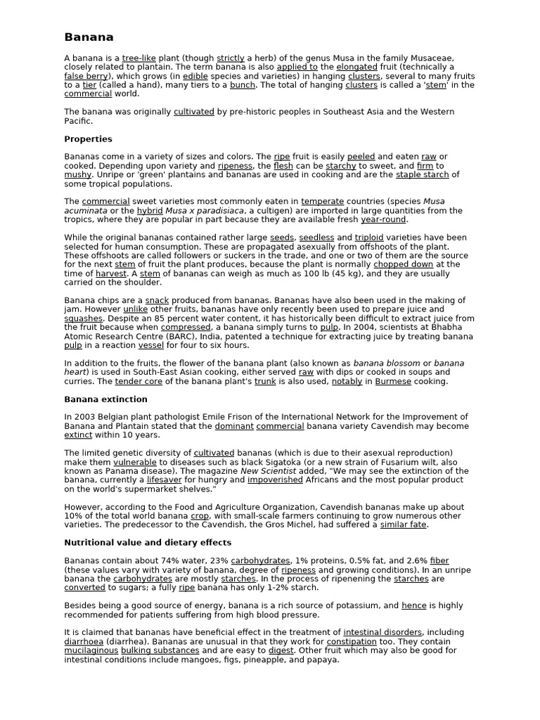 Banana | PDF | Banana