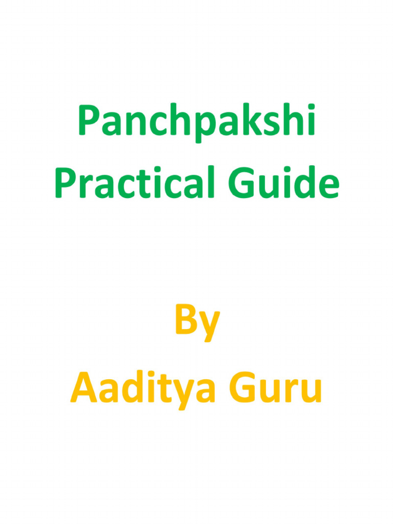 PanchPakshi Practical Guide | PDF