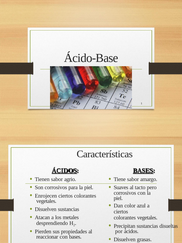 Características y Teorías de Ácidos y Bases | PDF | Solución acuosa | Ácido