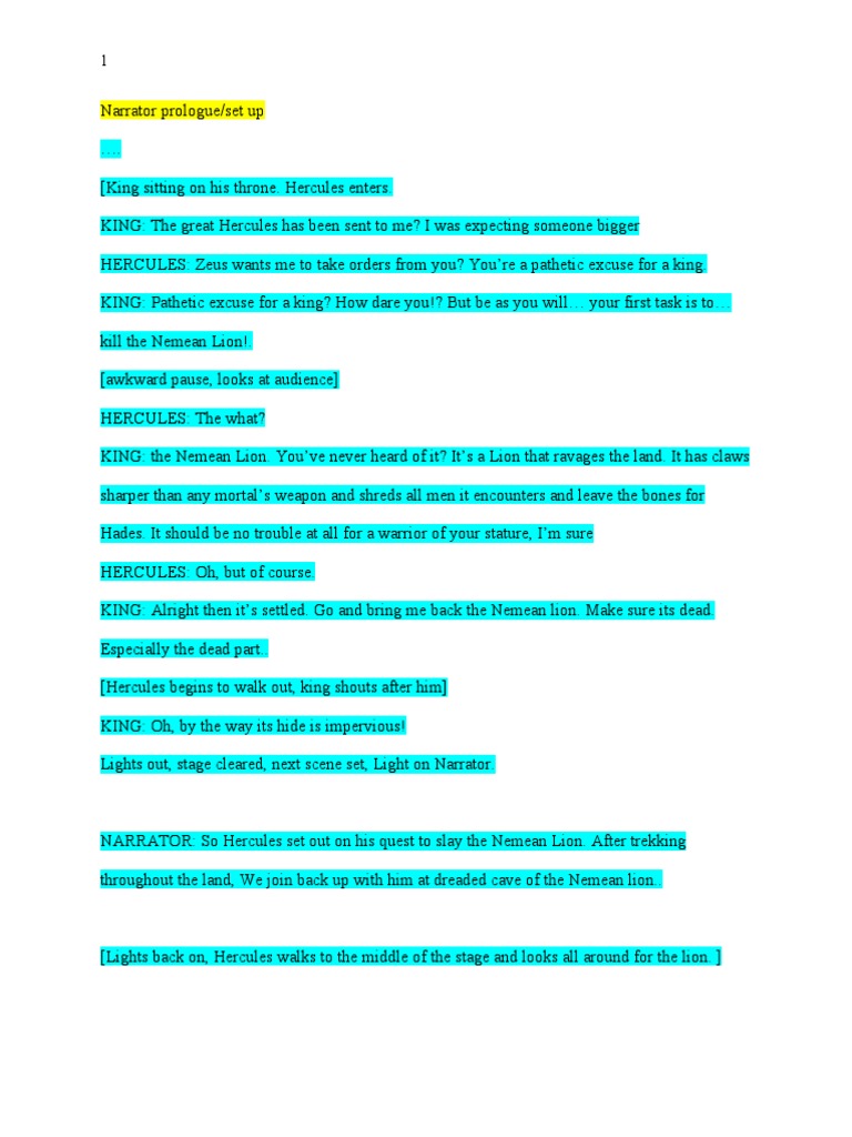 Hercules Script | PDF | Hades | Hera