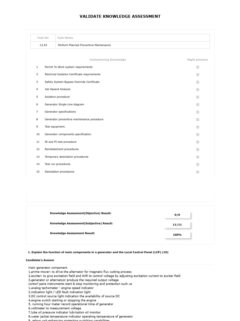 Validate Knowledge Assessment 12.03 | PDF | Electric Generator | Electrical Resistance And ...