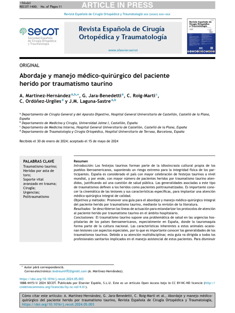 Asta Toro | PDF | Traumatologia | Cirugía
