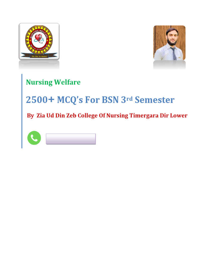 Nursing MCQs for BSN 3rd Semester | PDF | Digestion | Stomach