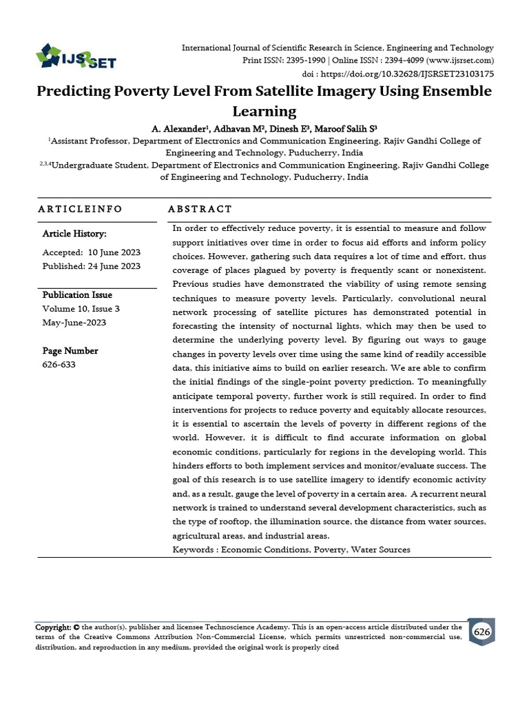 Predicting Poverty Level From Satellite | PDF | Machine Learning | Artificial Intelligence