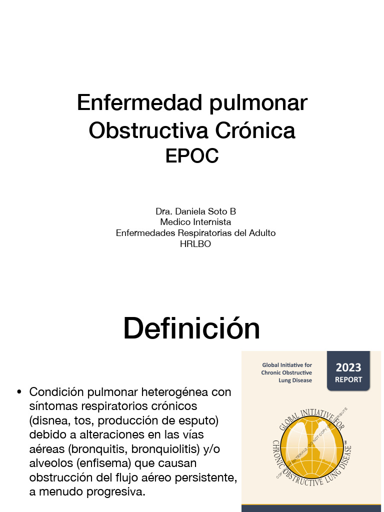 Clase N°7 EPOC | PDF | Enfermedad pulmonar obstructiva crónica | Salud ...
