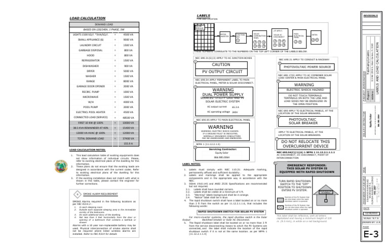 Electrical Plans - v1-3 | PDF | Solar Power | Photovoltaics
